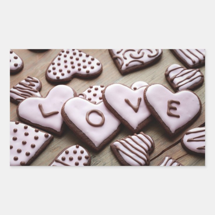 Valentine's Day Rectangular Sticker | Zazzle