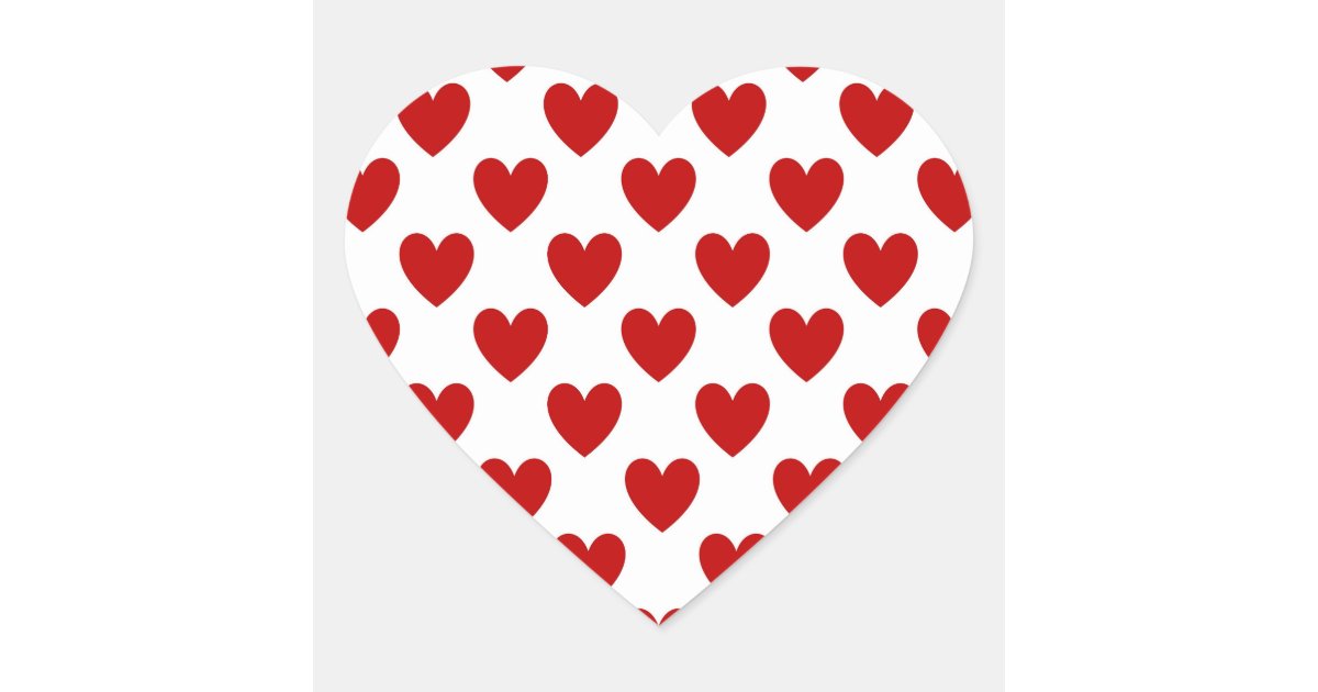 Valentine's Day Red Love Hearts Stickers | Zazzle