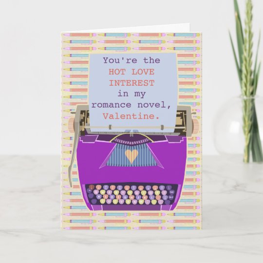 Valentine's Day Romantic Love Cute Typewriter Holiday Card | Zazzle.com