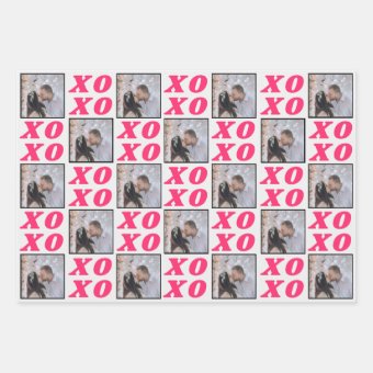 Valentines Day Rustic Love Xoxo Photo Gift Wrapping Paper Sheets | Zazzle
