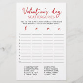 Valentine's day Scattergories editable game | Zazzle