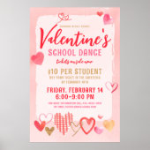 Valentine's Day School Dance Invitation Poster | Zazzle