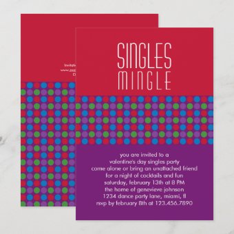 Valentine's Day Singles Party Invitation | Zazzle