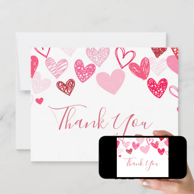 Valentines Day Thank you Card | Zazzle