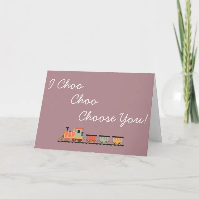 Valentines Day Train Card | Zazzle
