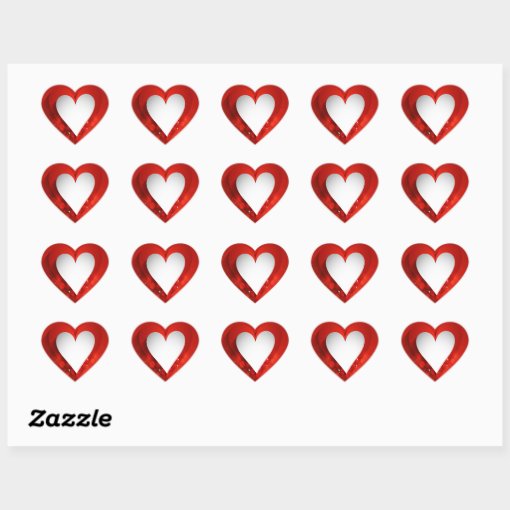 Valentine's Day White Heart - Customize Heart Sticker | Zazzle