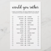 Valentine's day Would You Rather Editable game | Zazzle