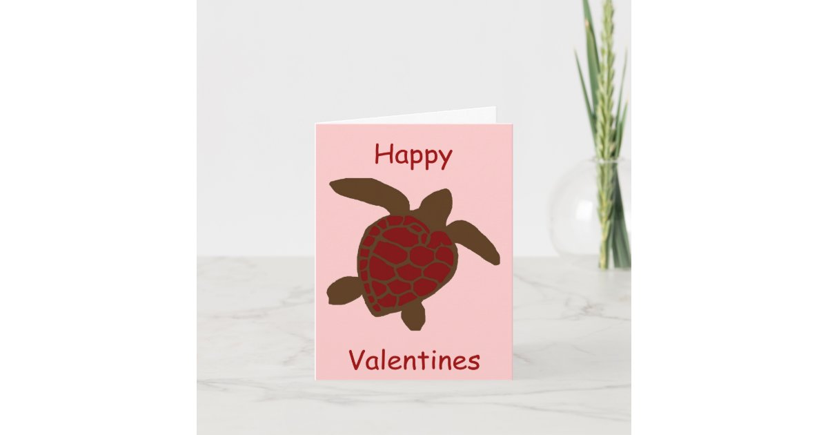Valentines sea turtle Note card | Zazzle