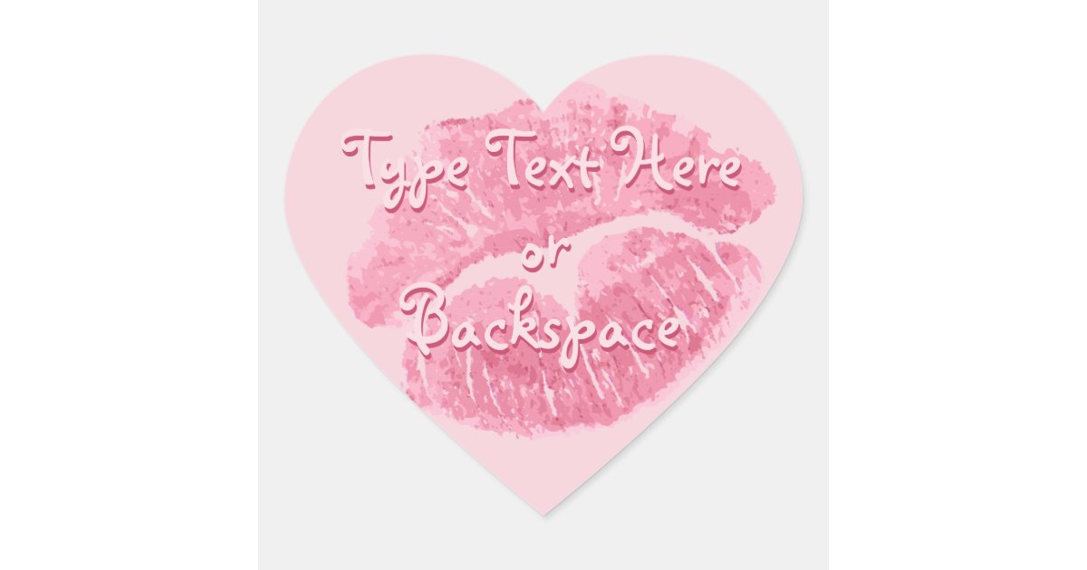 Valentine's Sticker Love Kiss Sticker Personalize | Zazzle
