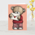 Valentines Teddy Bear Card | Zazzle