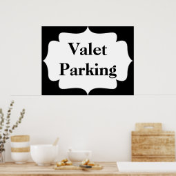 Valet Parking Poster | Zazzle