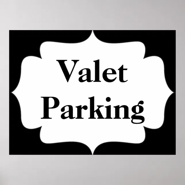 Valet Parking Poster | Zazzle