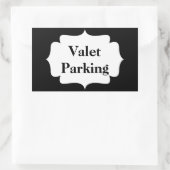 Valet Parking Rectangular Sticker | Zazzle