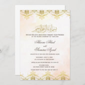 Valima Ceremony Wedding Invitation Damask | Zazzle