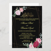 Valima Ceremony Wedding Invitation Gold Black | Zazzle