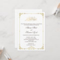 Valima Ceremony Wedding Invitation Gold White | Zazzle