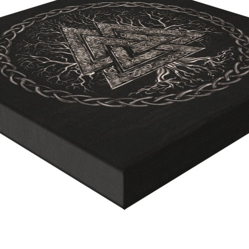Valknut and Tree of Life Yggrdrasil Canvas Print | Zazzle
