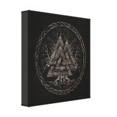 Valknut and Tree of Life Yggrdrasil Canvas Print | Zazzle