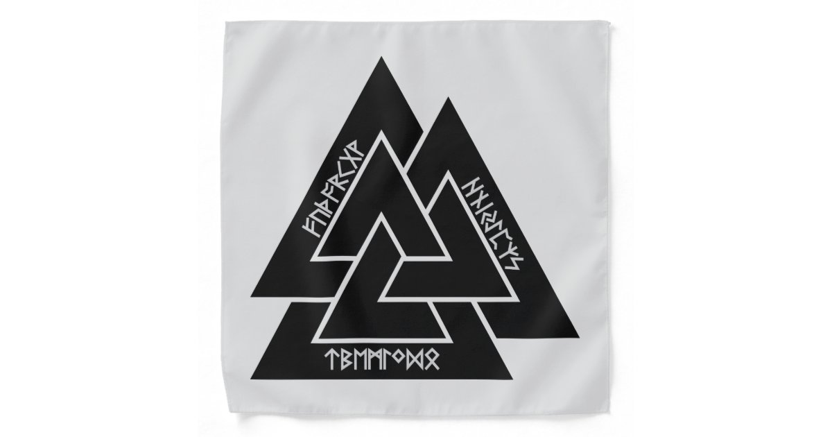 Valknut Etched Runes Bandana | Zazzle