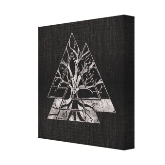 Valknut Symbol and Tree of life -Yggdrasil Canvas Print | Zazzle