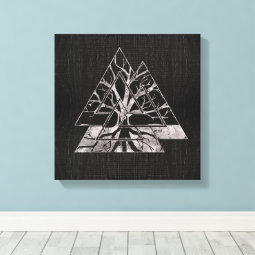 Valknut Symbol and Tree of life -Yggdrasil Canvas Print | Zazzle
