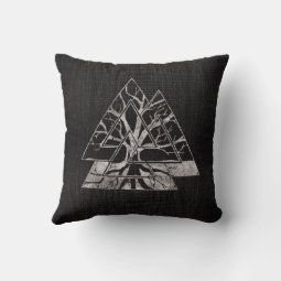 Valknut Symbol and Tree of life -Yggdrasil Throw Pillow | Zazzle