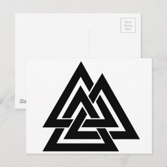Valknut Viking Norse Nordic Protection Symbol Odin Postcard | Zazzle