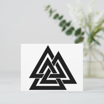 Valknut Viking Norse Nordic Protection Symbol Odin Postcard | Zazzle