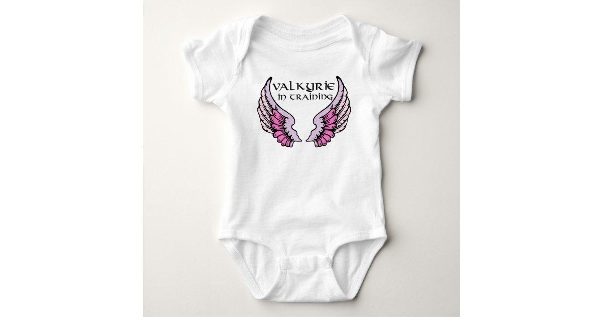 Valkyrie in Training pink Baby Bodysuit | Zazzle
