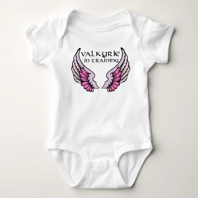 Valkyrie in Training pink Baby Bodysuit | Zazzle