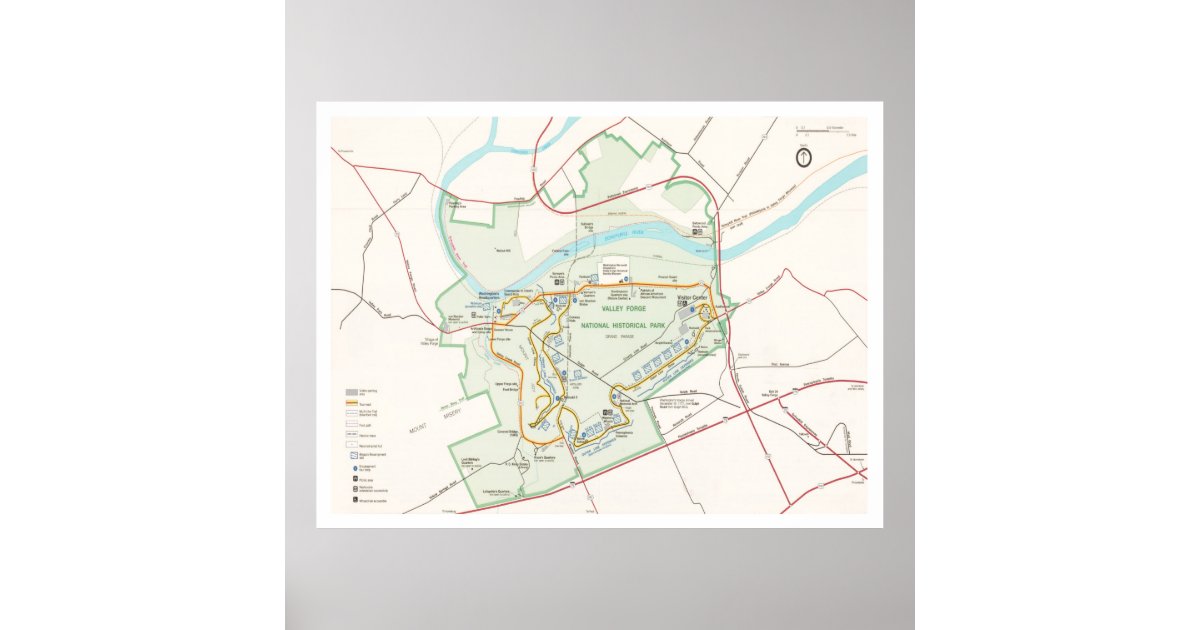 Valley Forge National Historical Park Map (2000) Poster | Zazzle