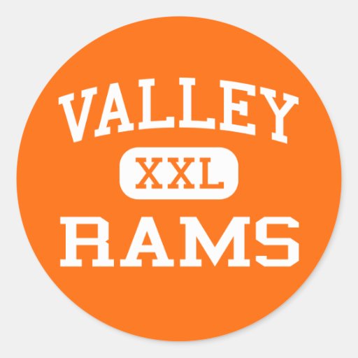Valley - Rams - High School - Valley Alabama Classic Round Sticker | Zazzle