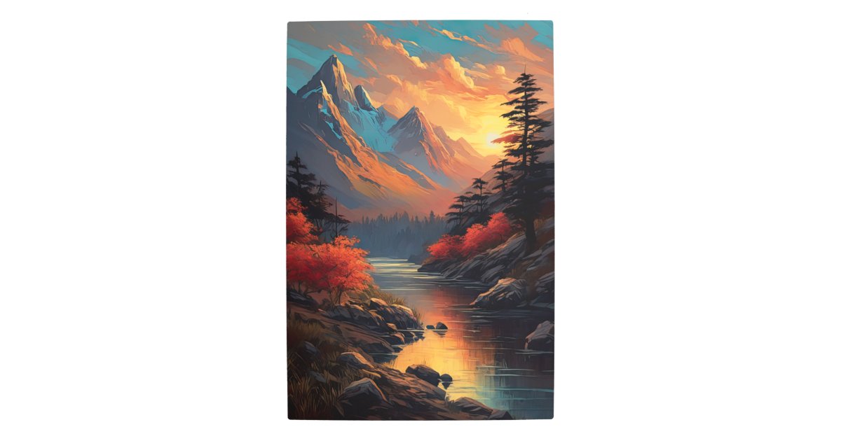 Valley's Charming Canvas Metal Print | Zazzle