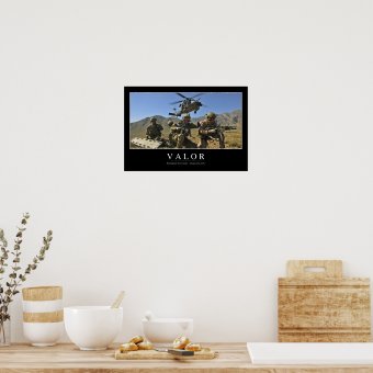 Valor: Inspirational Quote 2 Poster | Zazzle