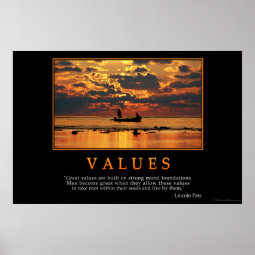 Values Poster | Zazzle