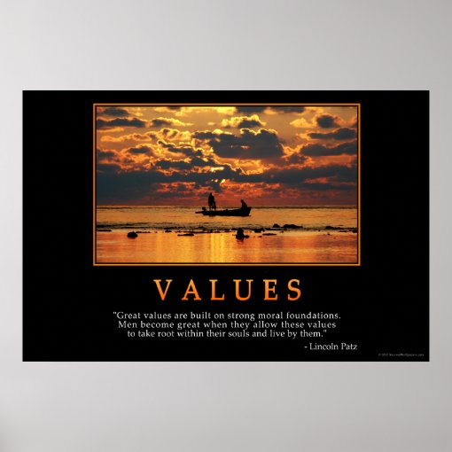 Values Poster | Zazzle