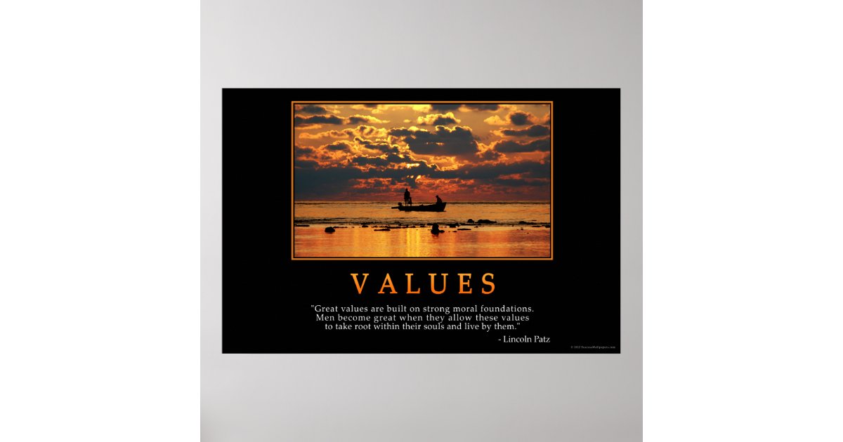Values Poster | Zazzle