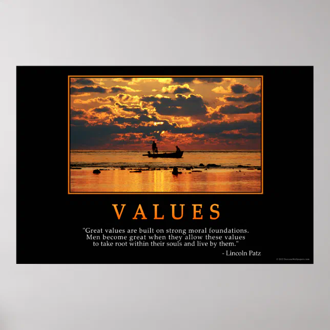 Values Poster | Zazzle