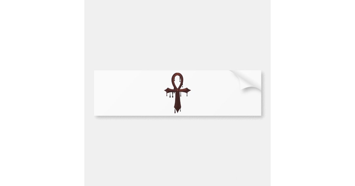 VAMPIRE ANKH -Bloody Bumper Sticker | Zazzle