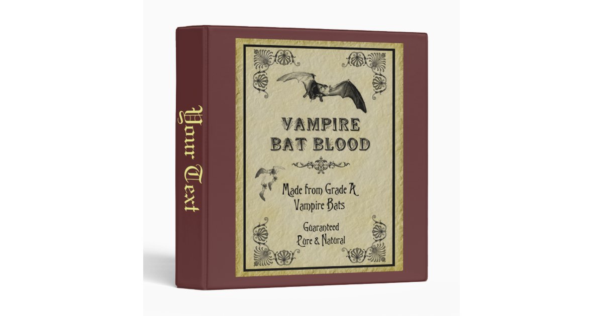 Vampire Bat Blood Binder | Zazzle