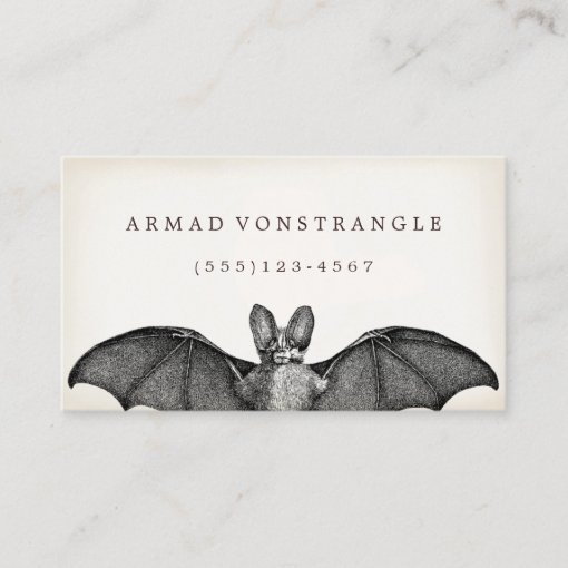 Vampire Bat Halloween Calling Card | Zazzle
