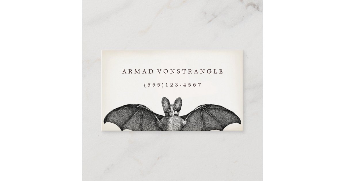 Vampire Bat Halloween Calling Card | Zazzle.com