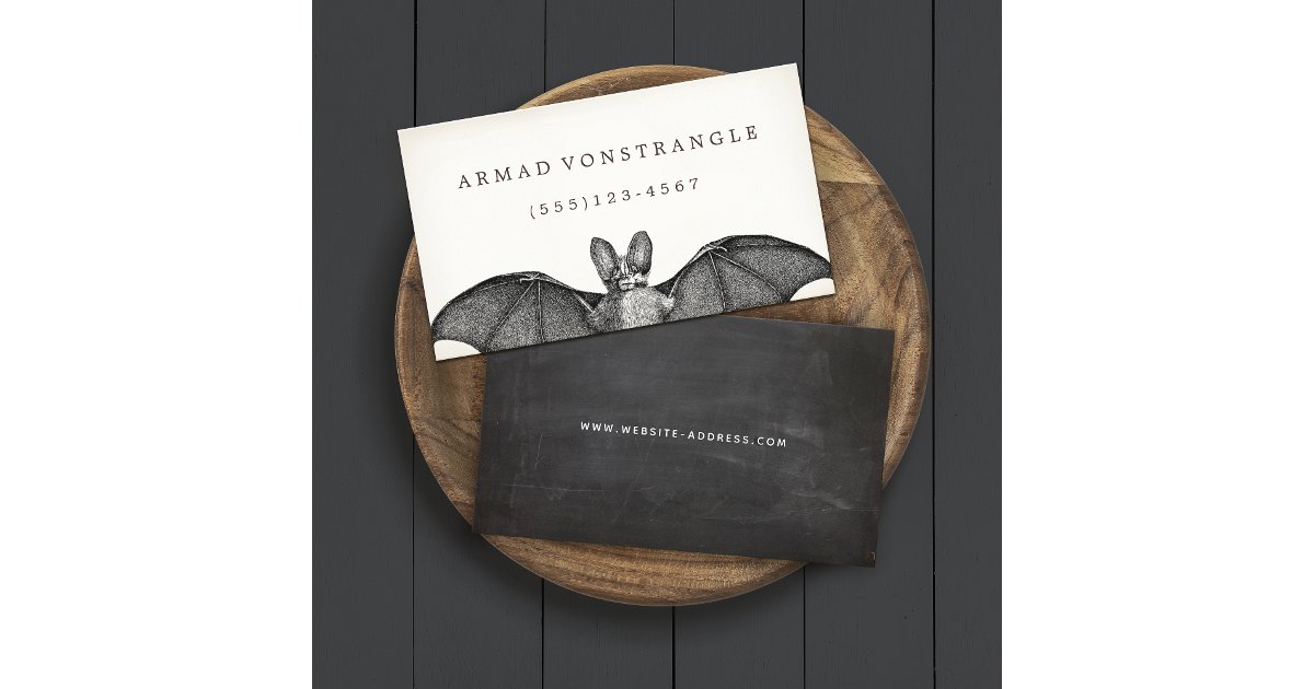 Vampire Bat Halloween Calling Card | Zazzle