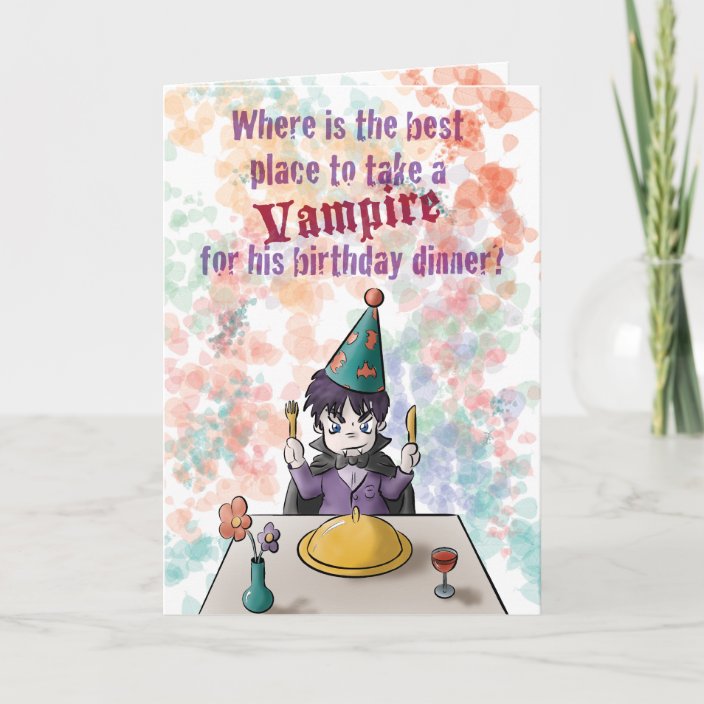 Vampire Birthday Card | Zazzle.com