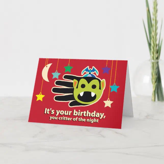 Vampire Birthday Card | Zazzle