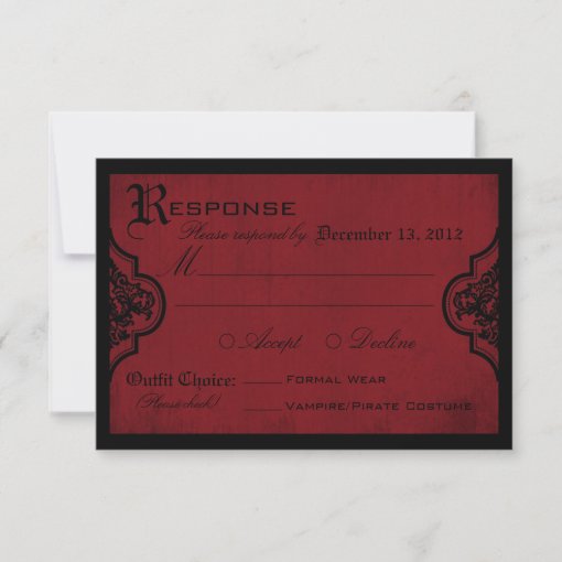 Vampire Birthday RSVP Card | Zazzle