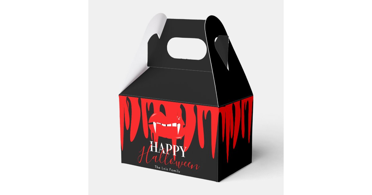 Vampire Blood Lips Halloween Birthday Party Favor Boxes | Zazzle