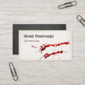 Vampire Blood Splatter, Horror Business Card | Zazzle