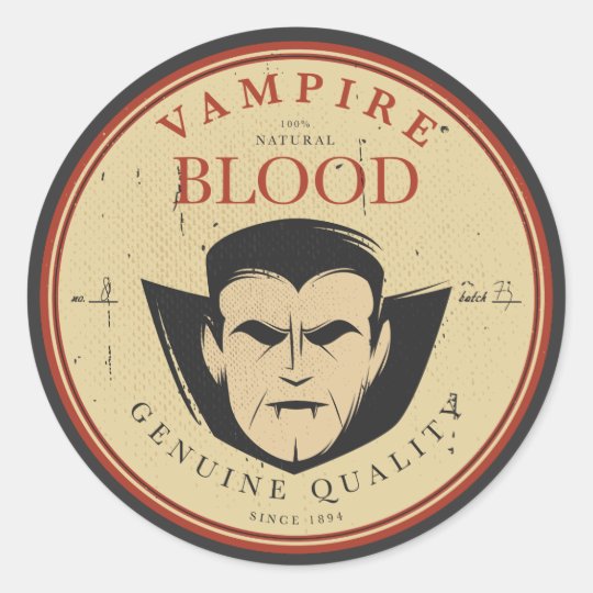 Vampire Blood Vintage Halloween Label | Zazzle.com
