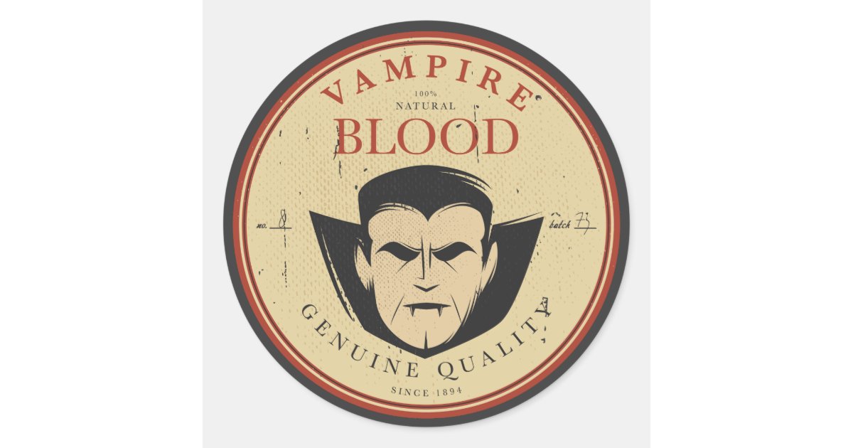 Vampire Blood Vintage Halloween Label | Zazzle